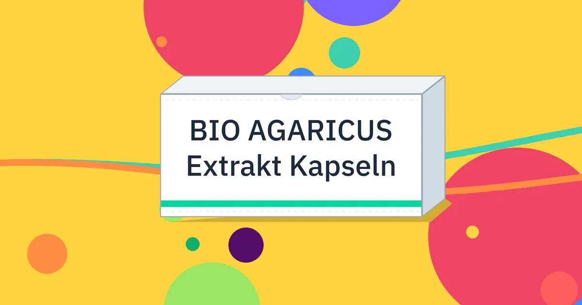 Symbolbild: Packung mit der Aufschrift BIO AGARICUS Extrakt Kapseln (PZN 10790256) – Verfügbarkeit und Bezug in Apotheken in Frankfurt am Main