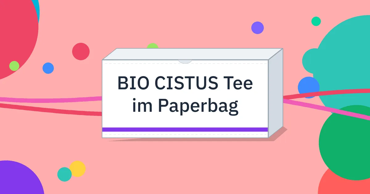 Symbolbild: Packung mit der Aufschrift BIO CISTUS Tee im Paperbag (PZN 11192988) – Verfügbarkeit und Bezug in Apotheken in Frankfurt am Main