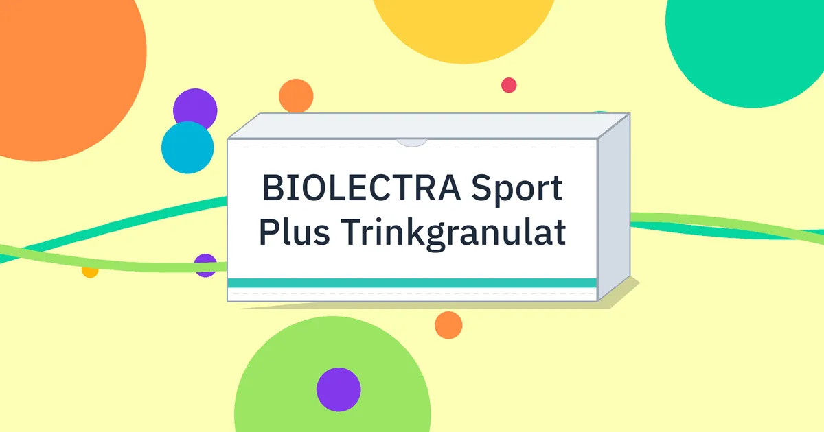 Symbolbild: Packung mit der Aufschrift BIOLECTRA Sport Plus Trinkgranulat (PZN 12668022) – Verfügbarkeit und Bezug in Apotheken in Frankfurt am Main