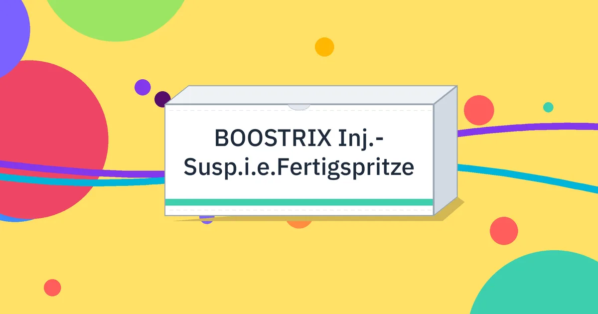 Symbolbild: Packung mit der Aufschrift BOOSTRIX Inj.-Susp.i.e.Fertigspritze (PZN 00633946) – Verfügbarkeit und Bezug in Apotheken in Frankfurt am Main