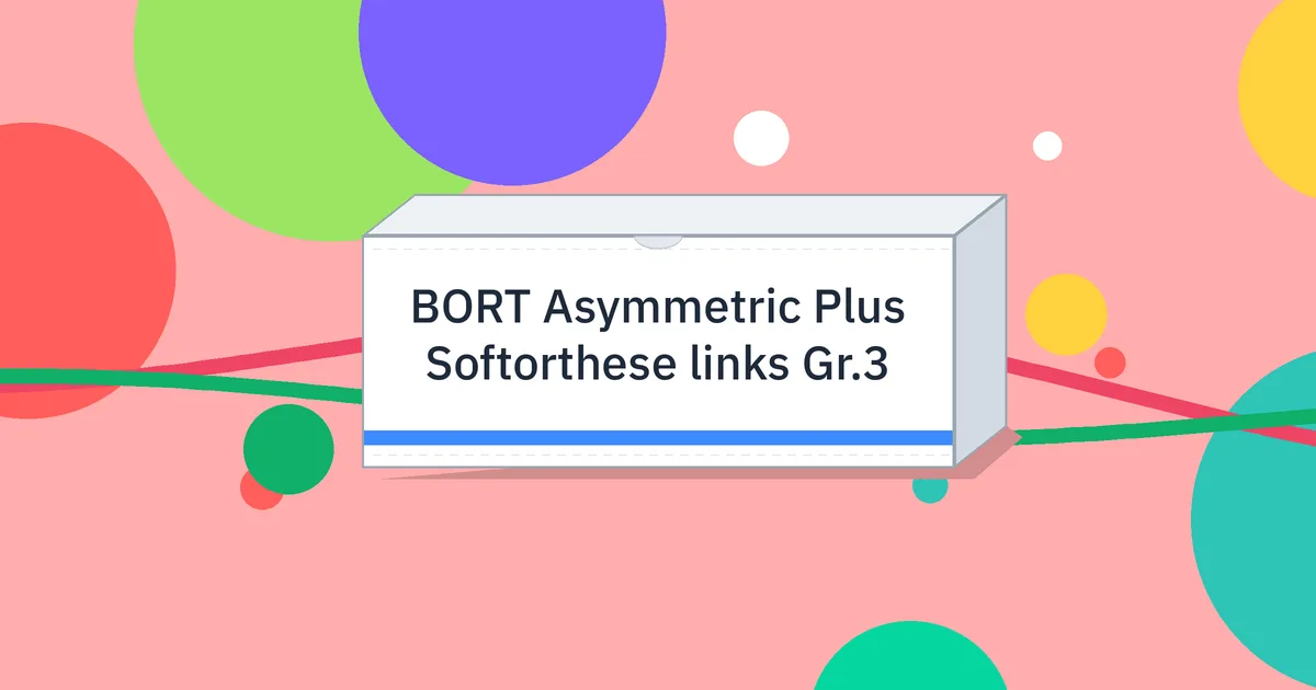 Symbolbild: Packung mit der Aufschrift BORT Asymmetric Plus Softorthese links Gr.3 (PZN 16843054) – Verfügbarkeit und Bezug in Apotheken in Frankfurt am Main