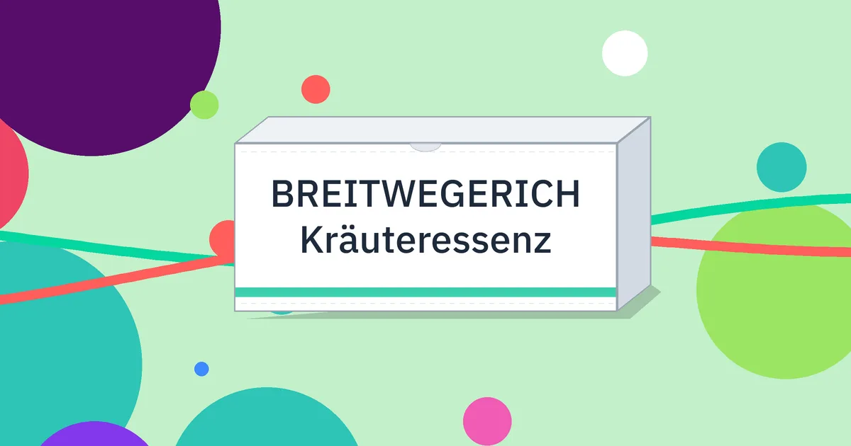 Symbolbild: Packung mit der Aufschrift BREITWEGERICH Kräuteressenz (PZN 13819641) – Verfügbarkeit und Bezug in Apotheken in Frankfurt am Main
