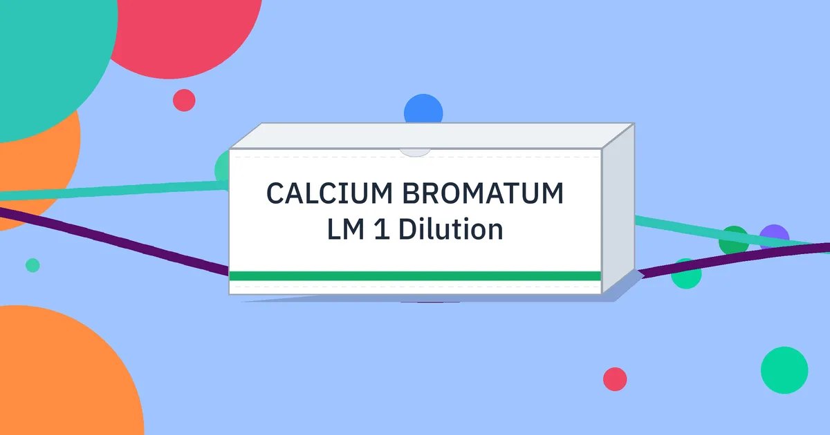 Symbolbild: Packung mit der Aufschrift CALCIUM BROMATUM LM 1 Dilution (PZN 13407720) – Verfügbarkeit und Bezug in Apotheken in Frankfurt am Main