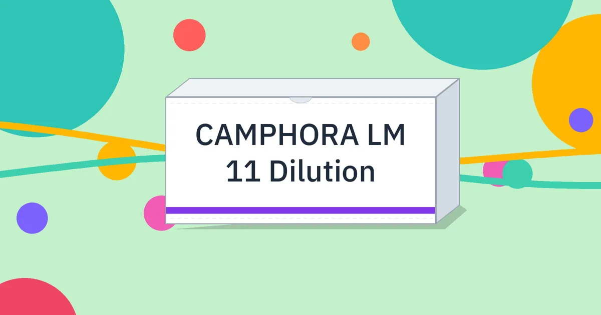 Symbolbild: Packung mit der Aufschrift CAMPHORA LM 11 Dilution (PZN 12807759) – Verfügbarkeit und Bezug in Apotheken in Frankfurt am Main