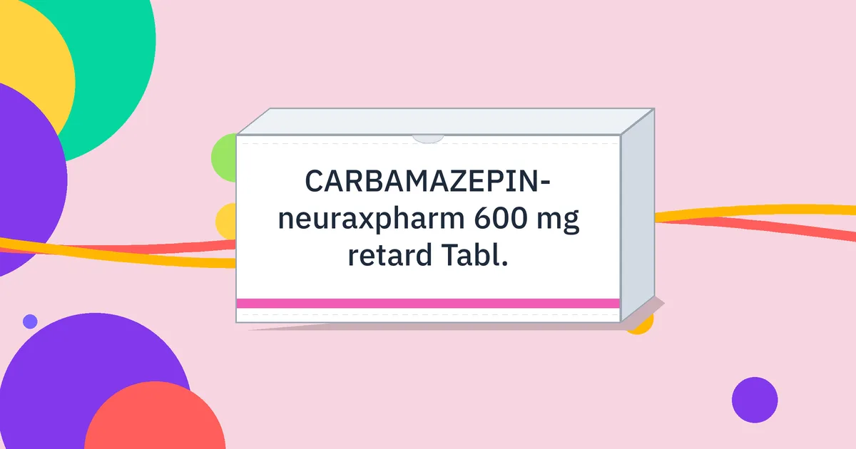Symbolbild: Packung mit der Aufschrift CARBAMAZEPIN-neuraxpharm 600 mg retard Tabl. (PZN 08782315) – Verfügbarkeit und Bezug in Apotheken in Frankfurt am Main