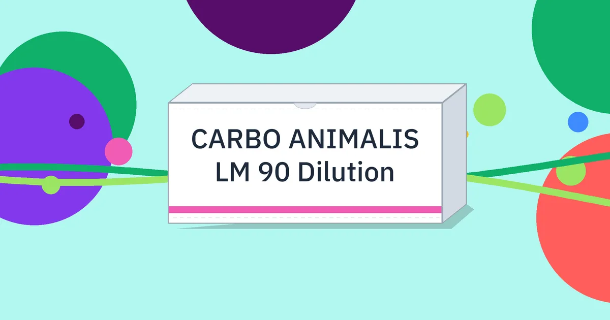 Symbolbild: Packung mit der Aufschrift CARBO ANIMALIS LM 90 Dilution (PZN 12809310) – Verfügbarkeit und Bezug in Apotheken in Frankfurt am Main
