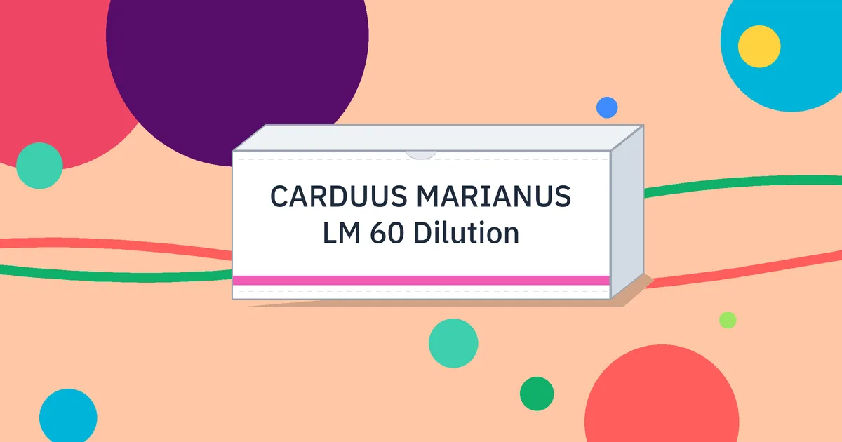 Symbolbild: Packung mit der Aufschrift CARDUUS MARIANUS LM 60 Dilution (PZN 12810997) – Verfügbarkeit und Bezug in Apotheken in Frankfurt am Main