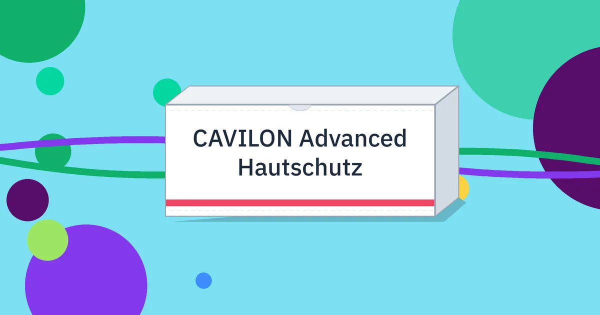 Symbolbild: Packung mit der Aufschrift CAVILON Advanced Hautschutz (PZN 18055272) – Verfügbarkeit und Bezug in Apotheken in Frankfurt am Main