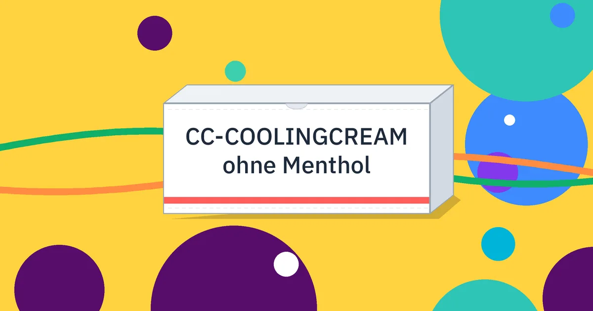 Symbolbild: Packung mit der Aufschrift CC-COOLINGCREAM ohne Menthol (PZN 17308386) – Verfügbarkeit und Bezug in Apotheken in Frankfurt am Main