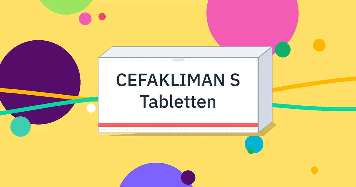 Symbolbild: Packung mit der Aufschrift CEFAKLIMAN S Tabletten (PZN 04041378) – Verfügbarkeit und Bezug in Apotheken in Frankfurt am Main