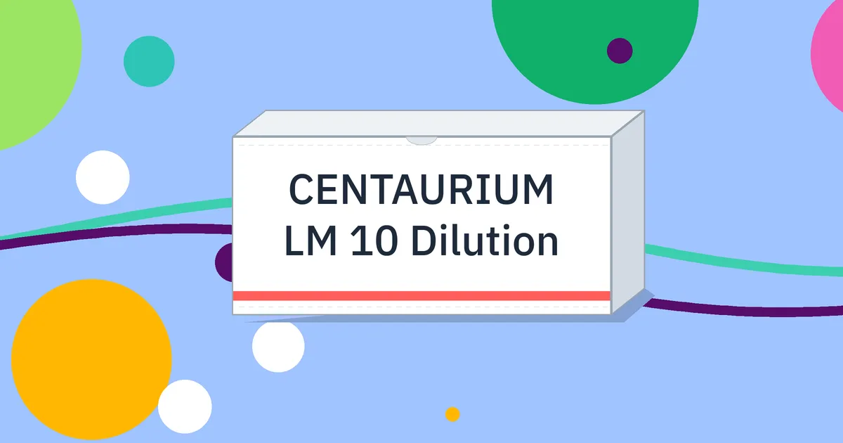 Symbolbild: Packung mit der Aufschrift CENTAURIUM LM 10 Dilution (PZN 13436130) – Verfügbarkeit und Bezug in Apotheken in Frankfurt am Main