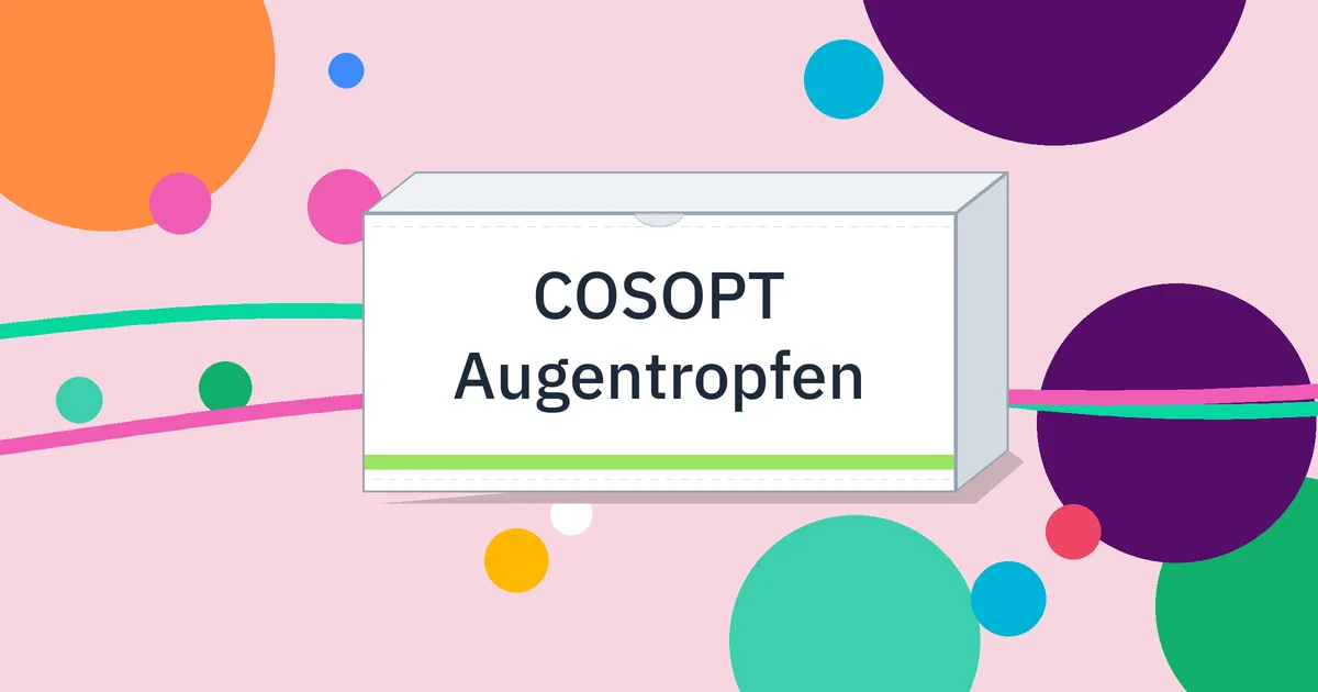 Symbolbild: Packung mit der Aufschrift COSOPT Augentropfen (PZN 01035590) – Verfügbarkeit und Bezug in Apotheken in Frankfurt am Main