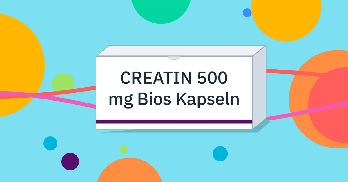 Symbolbild: Packung mit der Aufschrift CREATIN 500 mg Bios Kapseln (PZN 01104724) – Verfügbarkeit und Bezug in Apotheken in Frankfurt am Main