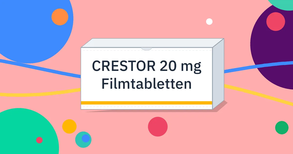 Symbolbild: Packung mit der Aufschrift CRESTOR 20 mg Filmtabletten (PZN 17602186) – Verfügbarkeit und Bezug in Apotheken in Frankfurt am Main