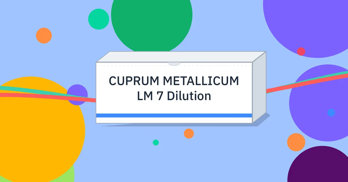Symbolbild: Packung mit der Aufschrift CUPRUM METALLICUM LM 7 Dilution (PZN 12838116) – Verfügbarkeit und Bezug in Apotheken in Frankfurt am Main