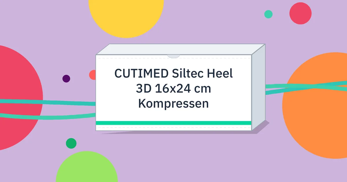 Symbolbild: Packung mit der Aufschrift CUTIMED Siltec Heel 3D 16x24 cm Kompressen (PZN 17578269) – Verfügbarkeit und Bezug in Apotheken in Frankfurt am Main