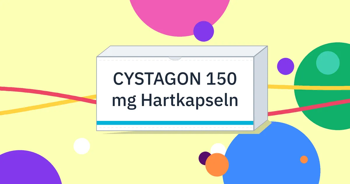 Symbolbild: Packung mit der Aufschrift CYSTAGON 150 mg Hartkapseln (PZN 09763107) – Verfügbarkeit und Bezug in Apotheken in Frankfurt am Main
