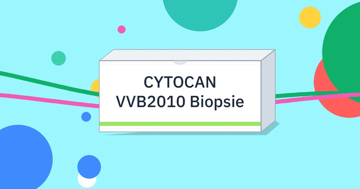 Symbolbild: Packung mit der Aufschrift CYTOCAN VVB2010 Biopsie (PZN 19250633) – Verfügbarkeit und Bezug in Apotheken in Frankfurt am Main