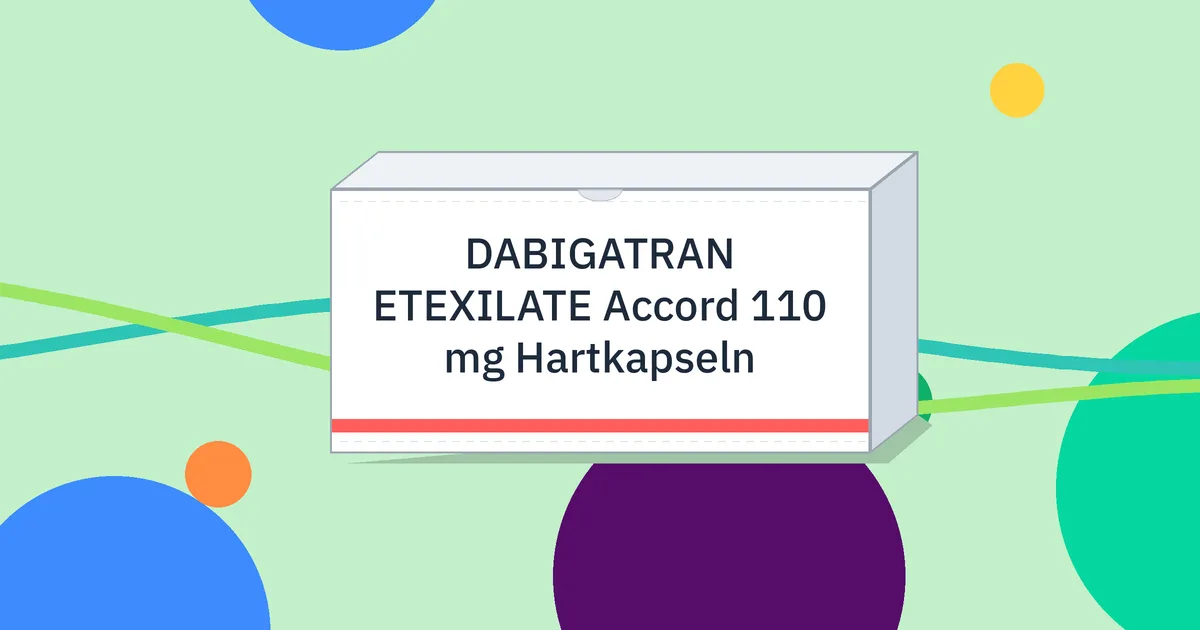 Symbolbild: Packung mit der Aufschrift DABIGATRAN ETEXILATE Accord 110 mg Hartkapseln (PZN 20300170) – Verfügbarkeit und Bezug in Apotheken in Frankfurt am Main