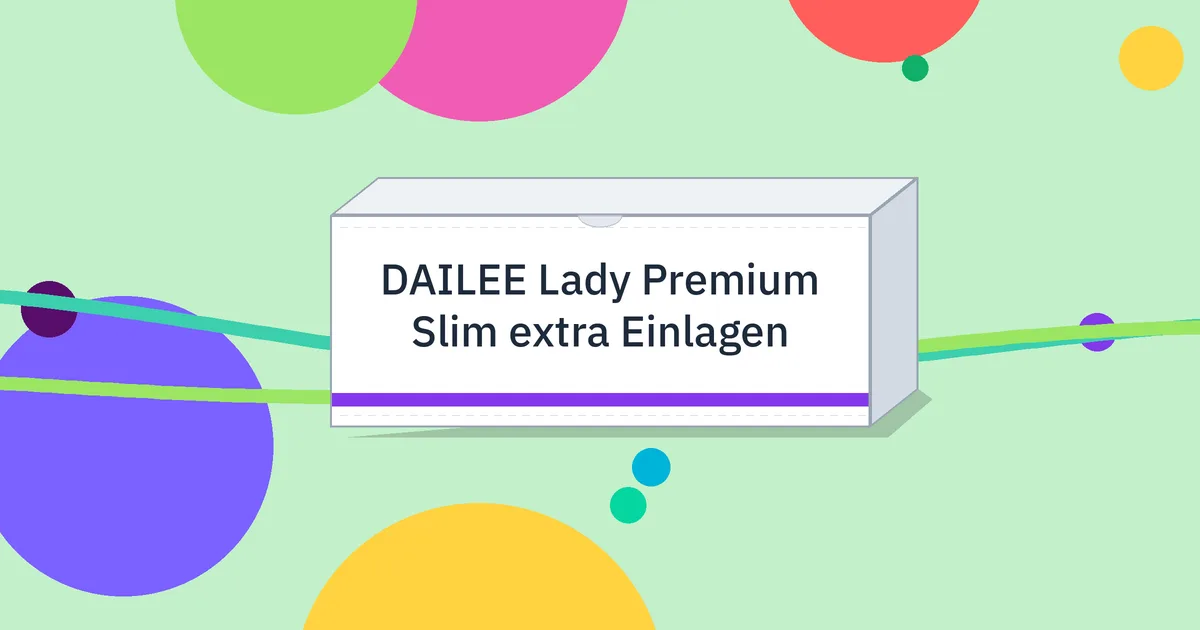 Symbolbild: Packung mit der Aufschrift DAILEE Lady Premium Slim extra Einlagen (PZN 18194772) – Verfügbarkeit und Bezug in Apotheken in Frankfurt am Main