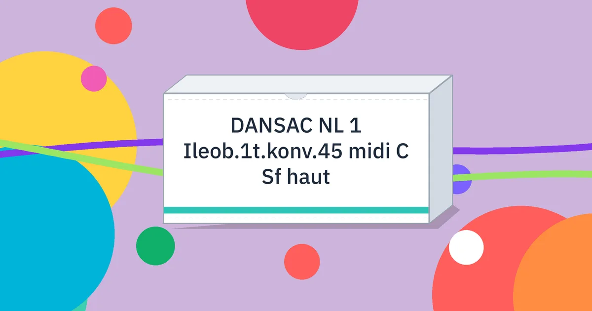 Symbolbild: Packung mit der Aufschrift DANSAC NL 1 Ileob.1t.konv.45 midi C Sf haut (PZN 10945983) – Verfügbarkeit und Bezug in Apotheken in Frankfurt am Main