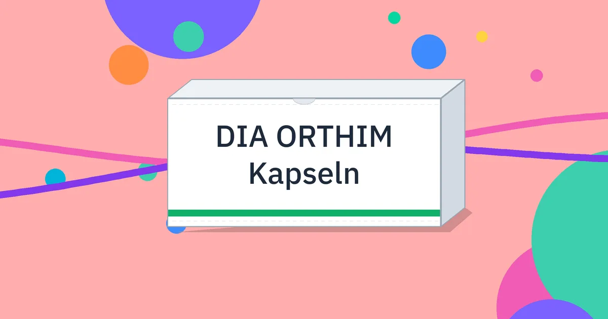 Symbolbild: Packung mit der Aufschrift DIA ORTHIM Kapseln (PZN 11015306) – Verfügbarkeit und Bezug in Apotheken in Frankfurt am Main