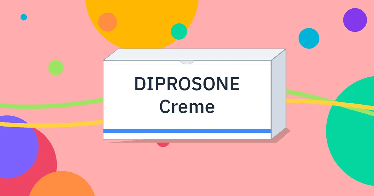 Symbolbild: Packung mit der Aufschrift DIPROSONE Creme (PZN 06160791) – Verfügbarkeit und Bezug in Apotheken in Frankfurt am Main