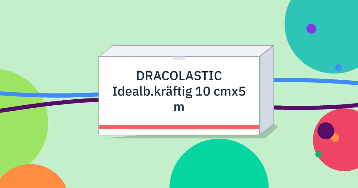 Symbolbild: Packung mit der Aufschrift DRACOLASTIC Idealb.kräftig 10 cmx5 m (PZN 01268905) – Verfügbarkeit und Bezug in Apotheken in Frankfurt am Main