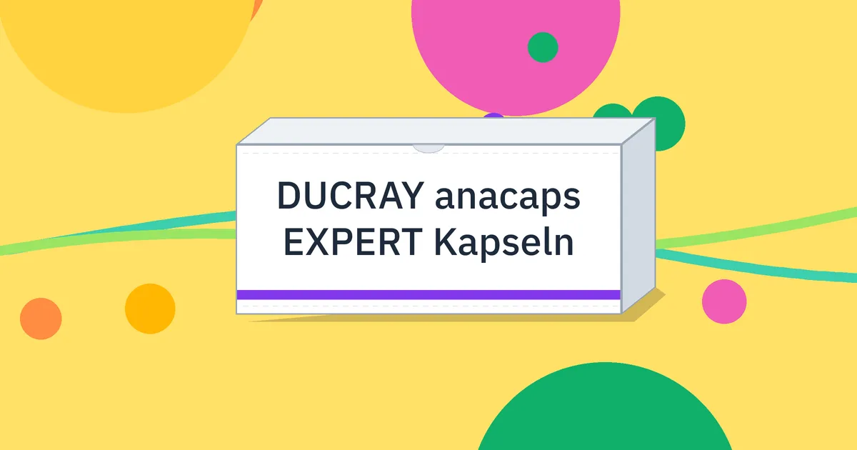 Symbolbild: Packung mit der Aufschrift DUCRAY anacaps EXPERT Kapseln (PZN 17947040) – Verfügbarkeit und Bezug in Apotheken in Frankfurt am Main