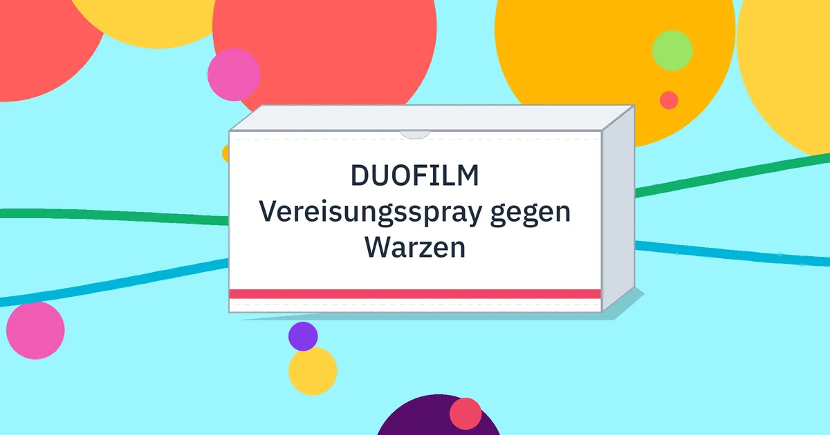 Symbolbild: Packung mit der Aufschrift DUOFILM Vereisungsspray gegen Warzen (PZN 18652938) – Verfügbarkeit und Bezug in Apotheken in Frankfurt am Main