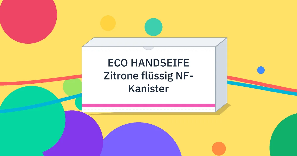 Symbolbild: Packung mit der Aufschrift ECO HANDSEIFE Zitrone flüssig NF-Kanister (PZN 17532936) – Verfügbarkeit und Bezug in Apotheken in Frankfurt am Main