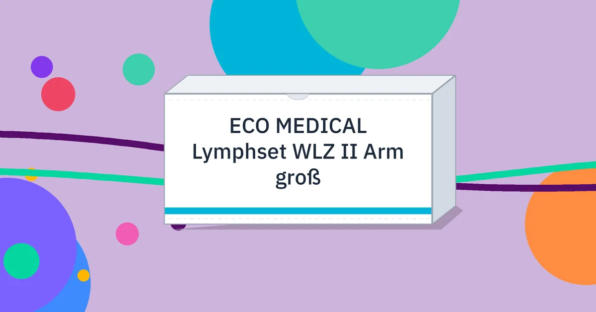 Symbolbild: Packung mit der Aufschrift ECO MEDICAL Lymphset WLZ II Arm groß (PZN 10252820) – Verfügbarkeit und Bezug in Apotheken in Frankfurt am Main