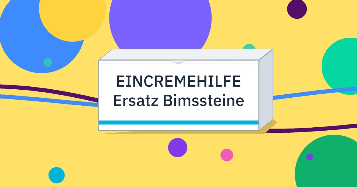 Symbolbild: Packung mit der Aufschrift EINCREMEHILFE Ersatz Bimssteine (PZN 19096244) – Verfügbarkeit und Bezug in Apotheken in Frankfurt am Main