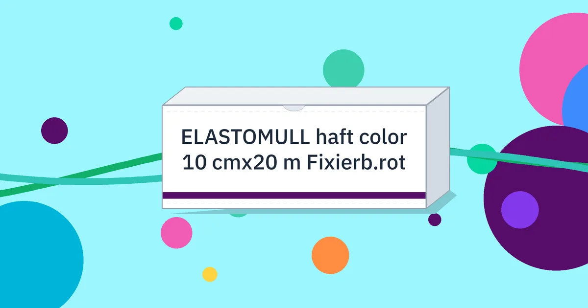 Symbolbild: Packung mit der Aufschrift ELASTOMULL haft color 10 cmx20 m Fixierb.rot (PZN 11319319) – Verfügbarkeit und Bezug in Apotheken in Frankfurt am Main