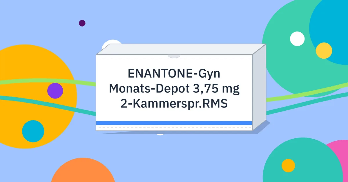 Symbolbild: Packung mit der Aufschrift ENANTONE-Gyn Monats-Depot 3,75 mg 2-Kammerspr.RMS (PZN 10183935) – Verfügbarkeit und Bezug in Apotheken in Frankfurt am Main