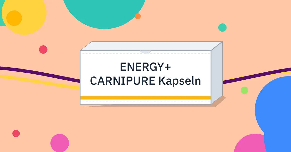Symbolbild: Packung mit der Aufschrift ENERGY+ CARNIPURE Kapseln (PZN 11558165) – Verfügbarkeit und Bezug in Apotheken in Frankfurt am Main