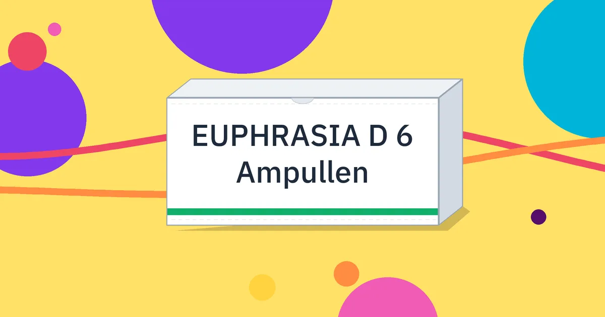 Symbolbild: Packung mit der Aufschrift EUPHRASIA D 6 Ampullen (PZN 11705821) – Verfügbarkeit und Bezug in Apotheken in Frankfurt am Main