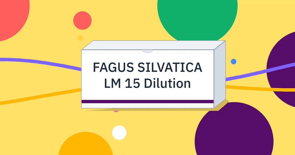 Symbolbild: Packung mit der Aufschrift FAGUS SILVATICA LM 15 Dilution (PZN 13486984) – Verfügbarkeit und Bezug in Apotheken in Frankfurt am Main