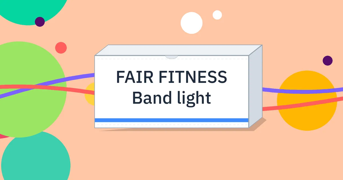 Symbolbild: Packung mit der Aufschrift FAIR FITNESS Band light (PZN 18788276) – Verfügbarkeit und Bezug in Apotheken in Frankfurt am Main