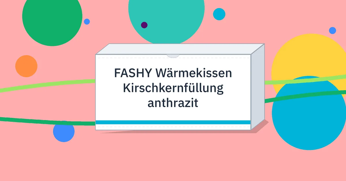 Symbolbild: Packung mit der Aufschrift FASHY Wärmekissen Kirschkernfüllung anthrazit (PZN 18648629) – Verfügbarkeit und Bezug in Apotheken in Frankfurt am Main