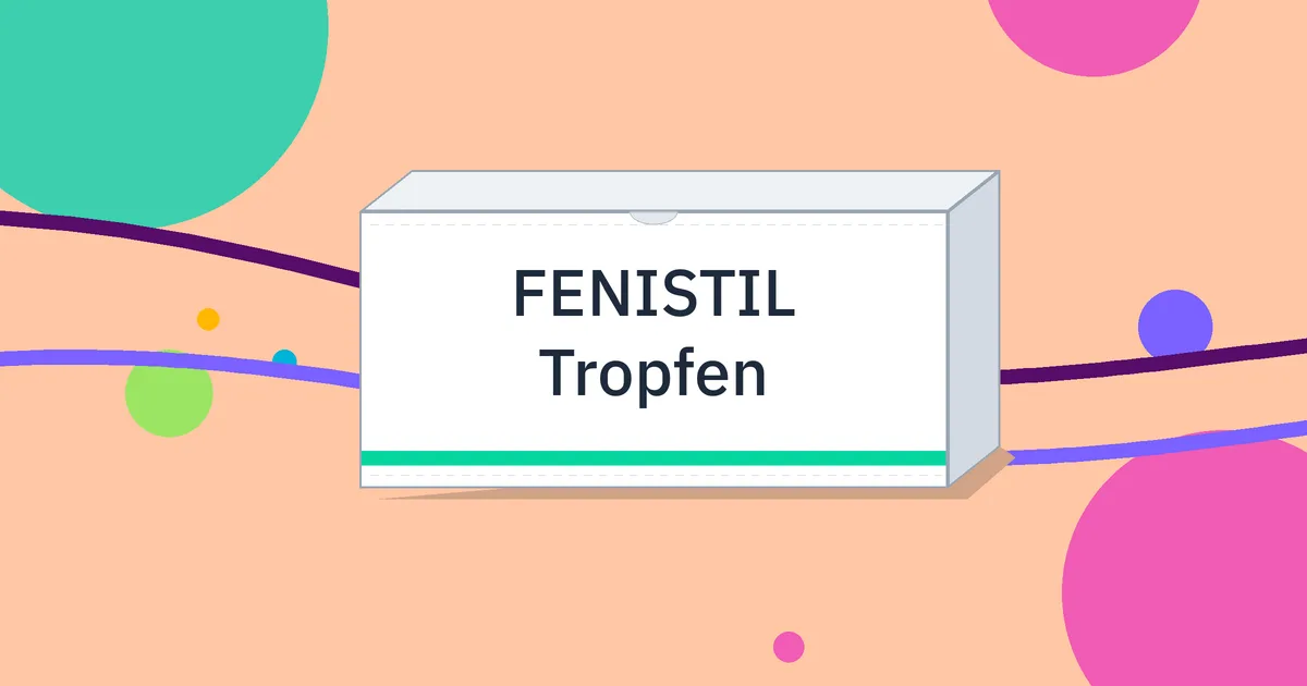 Symbolbild: Packung mit der Aufschrift FENISTIL Tropfen (PZN 17178498) – Verfügbarkeit und Bezug in Apotheken in Frankfurt am Main