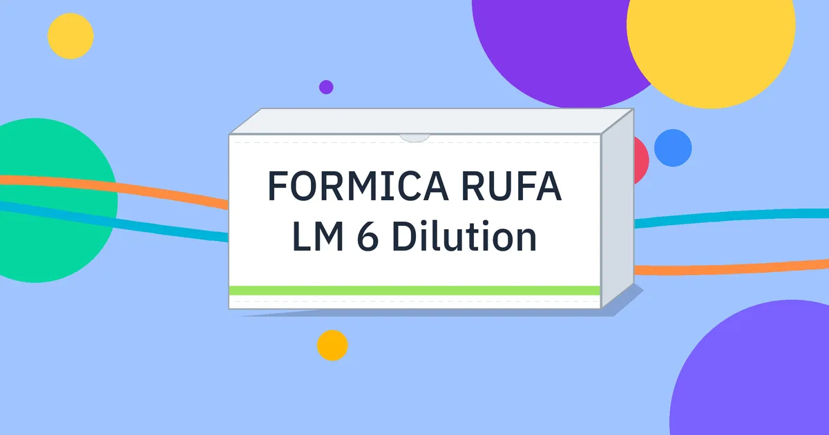 Symbolbild: Packung mit der Aufschrift FORMICA RUFA LM 6 Dilution (PZN 10823257) – Verfügbarkeit und Bezug in Apotheken in Frankfurt am Main