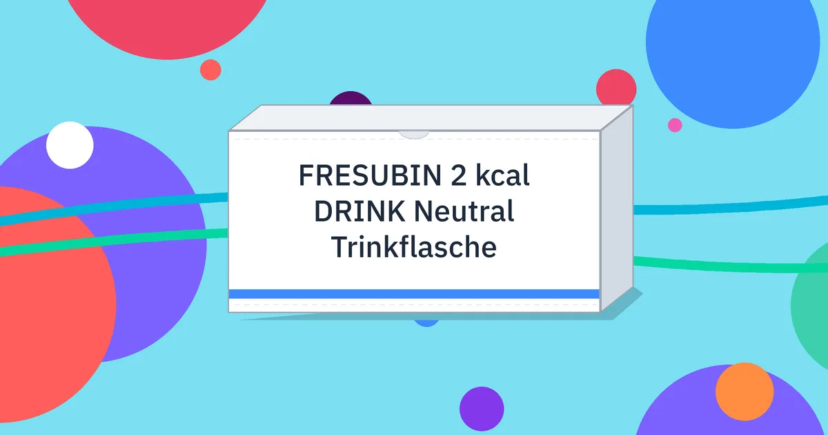 Symbolbild: Packung mit der Aufschrift FRESUBIN 2 kcal DRINK Neutral Trinkflasche (PZN 09619988) – Verfügbarkeit und Bezug in Apotheken in Frankfurt am Main