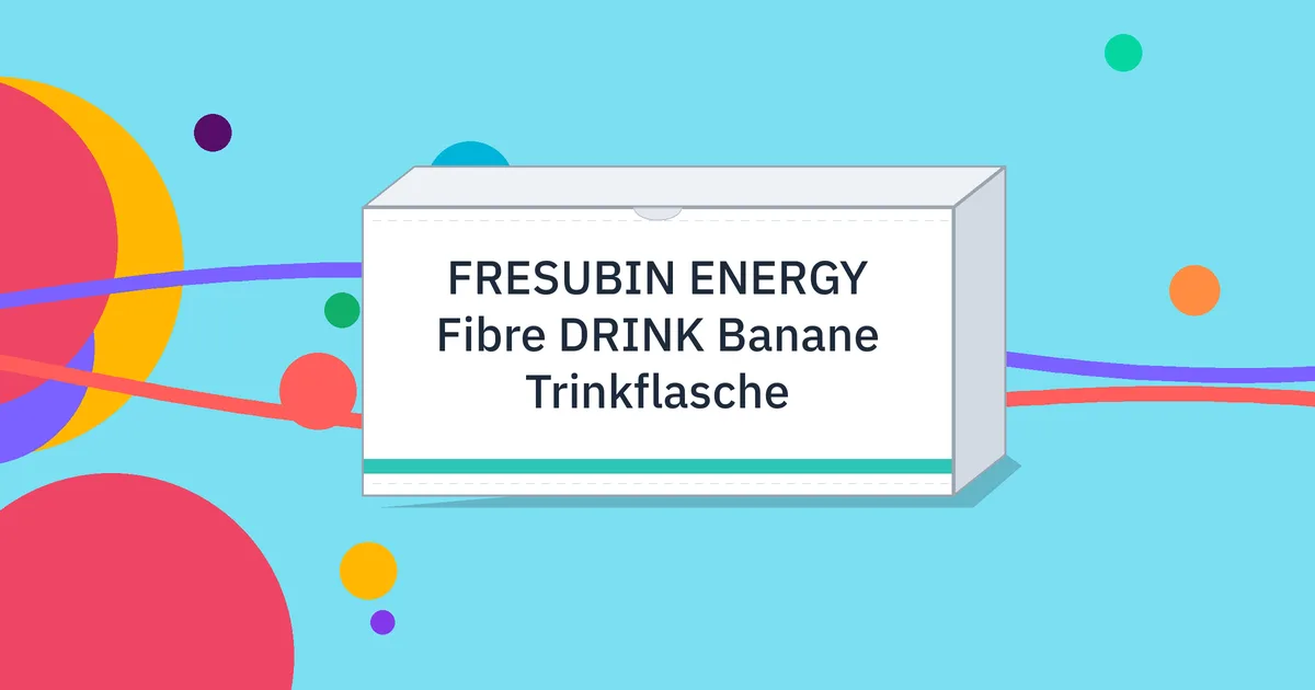Symbolbild: Packung mit der Aufschrift FRESUBIN ENERGY Fibre DRINK Banane Trinkflasche (PZN 09730042) – Verfügbarkeit und Bezug in Apotheken in Frankfurt am Main