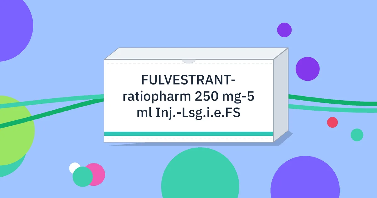 Symbolbild: Packung mit der Aufschrift FULVESTRANT-ratiopharm 250 mg-5 ml Inj.-Lsg.i.e.FS (PZN 18772269) – Verfügbarkeit und Bezug in Apotheken in Frankfurt am Main