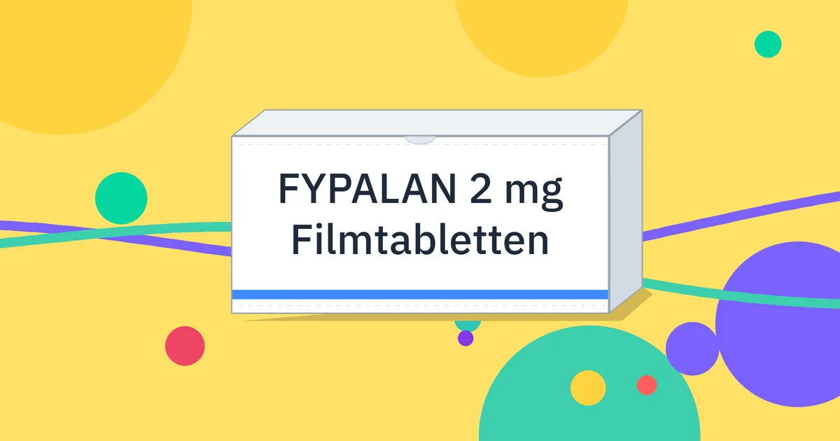 Symbolbild: Packung mit der Aufschrift FYPALAN 2 mg Filmtabletten (PZN 20333413) – Verfügbarkeit und Bezug in Apotheken in Frankfurt am Main