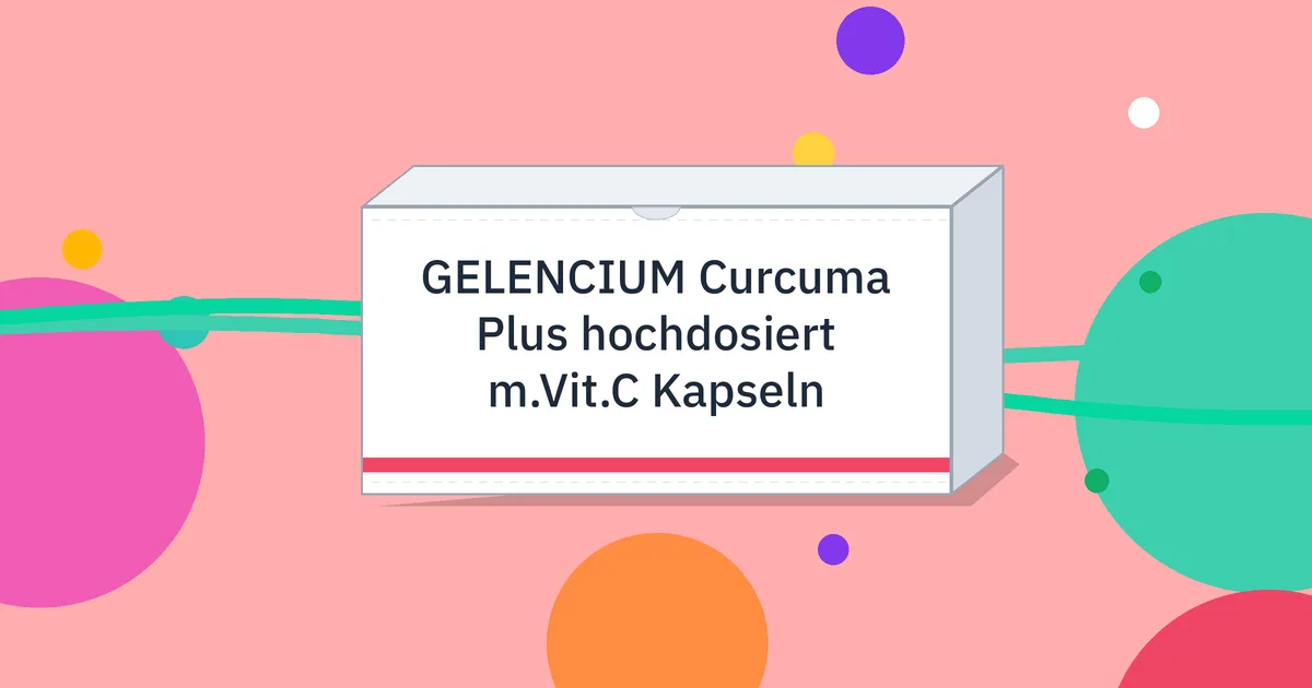 Symbolbild: Packung mit der Aufschrift GELENCIUM Curcuma Plus hochdosiert m.Vit.C Kapseln (PZN 18295929) – Verfügbarkeit und Bezug in Apotheken in Frankfurt am Main