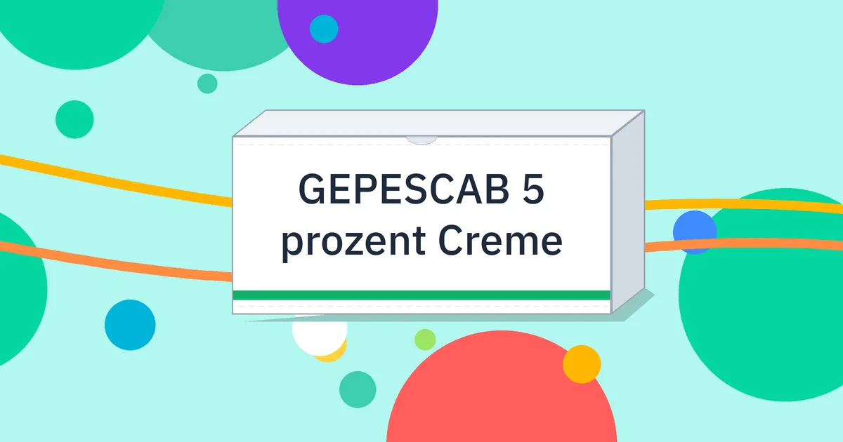 Symbolbild: Packung mit der Aufschrift GEPESCAB 5 prozent Creme (PZN 13857506) – Verfügbarkeit und Bezug in Apotheken in Frankfurt am Main