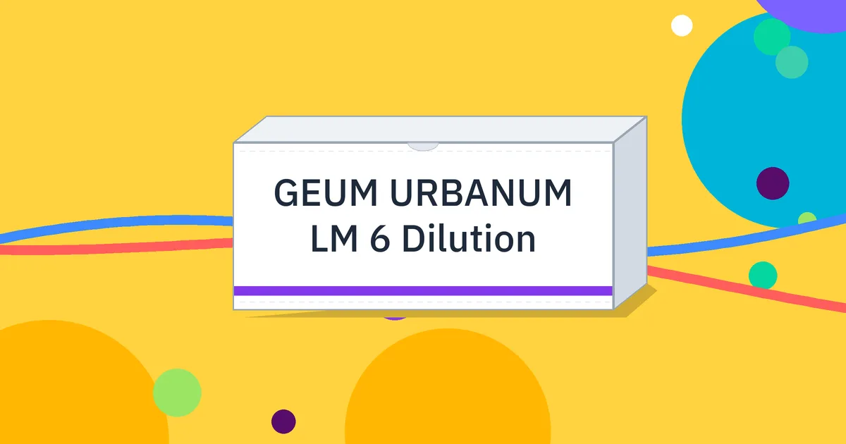 Symbolbild: Packung mit der Aufschrift GEUM URBANUM LM 6 Dilution (PZN 13543676) – Verfügbarkeit und Bezug in Apotheken in Frankfurt am Main