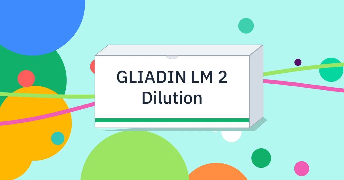 Symbolbild: Packung mit der Aufschrift GLIADIN LM 2 Dilution (PZN 13544090) – Verfügbarkeit und Bezug in Apotheken in Frankfurt am Main